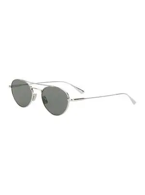Saint Laurent Silver Tone Sunglasses With Engraved Logo In Metal - Multicolor