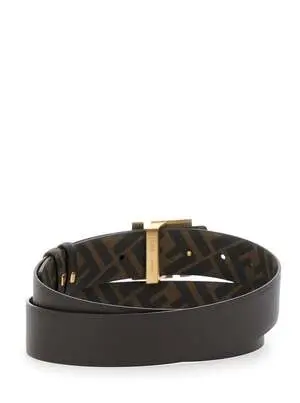 Fendi Reversible Belt With Ff Metal Buckle