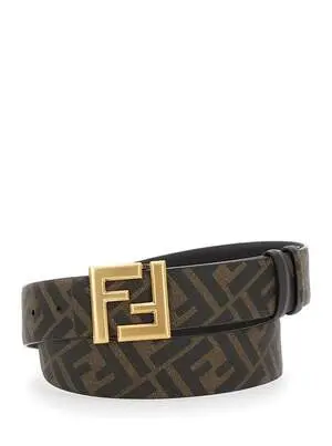 Fendi Reversible Belt With Ff Metal Buckle