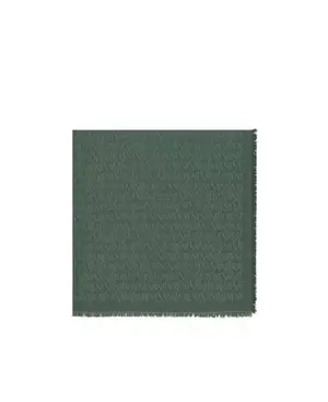 Saint Laurent Large Square Scarf In Silk And Wool Jacquard