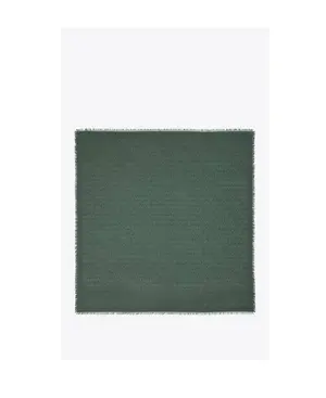 Saint Laurent Large Square Scarf In Silk And Wool Jacquard