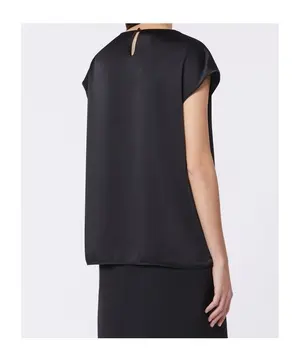 Max Mara Staffa Lace Trim Satin Top