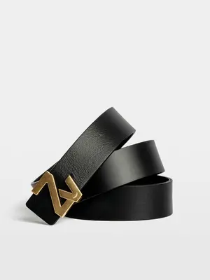 Zadig&Voltaire Logo-plaque Leather Belt
