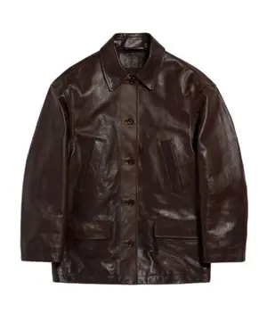 Balenciaga Oversized Carcoat In Coffee