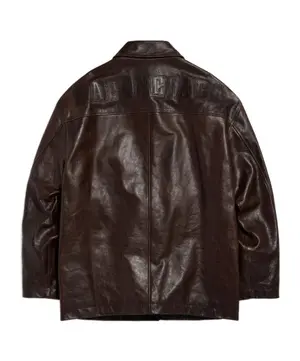 Balenciaga Oversized Carcoat In Coffee