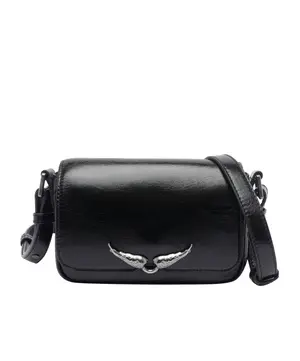 Zadig&Voltaire Logo Flap Shoulder Bag - Black
