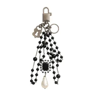Dolce & Gabbana Padlock Beaded Keyring