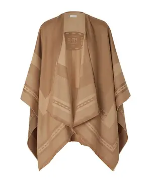 Fendi Frayed-edge Wraparound Poncho