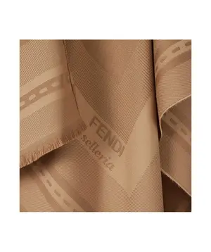 Fendi Frayed-edge Wraparound Poncho
