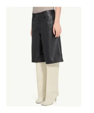 MAISON MARGIELA Faux Leather Knee-length Shorts