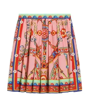 Dolce & Gabbana Carretto-print Poplin Skirt - Multicolor