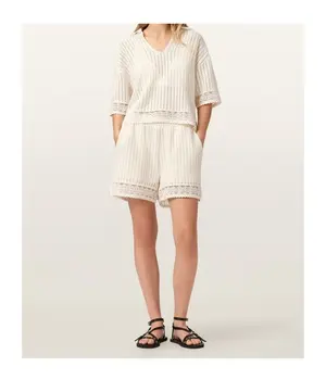 ALLSAINTS Elma Crochet-knit Cropped Top - Mallow White