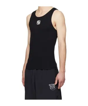 Vetements Biker Cross Logo Crew Neck Vest