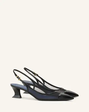 LANVIN Mesh Slingback Pumps