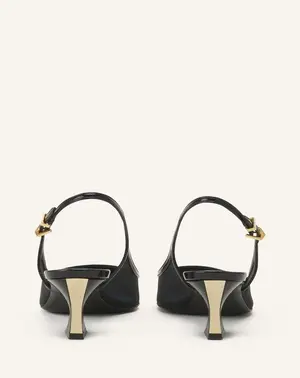 LANVIN Mesh Slingback Pumps