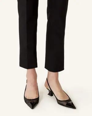 LANVIN Mesh Slingback Pumps