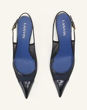 LANVIN Mesh Slingback Pumps