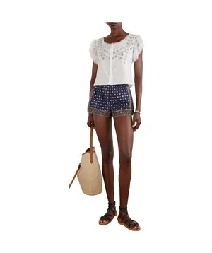 DÔEN Printed Cotton Shorts