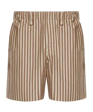 Issey Miyake Striped Shorts - Beige