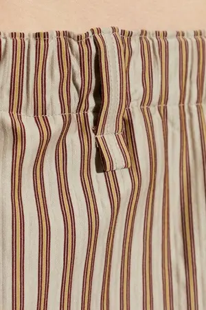 Issey Miyake Striped Shorts With Elastic Waistband