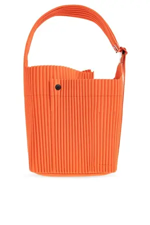 Issey Miyake Pleated Shoulder Bag - Orange