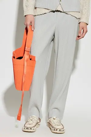 Issey Miyake Pleated Shoulder Bag - Orange