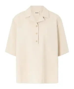 Khaite Solid Color Crepe T-shirt