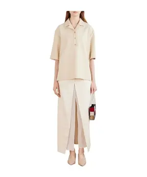 Khaite Solid Color Crepe T-shirt