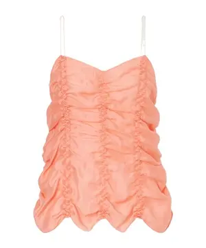 Khaite Draped Silk-blend Top