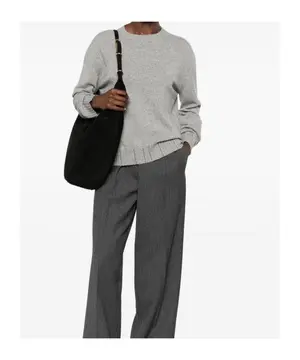 Fabiana Filippi Ribbed Hem Knitted Sweater - Gray