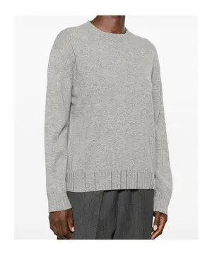 Fabiana Filippi Ribbed Hem Knitted Sweater - Gray