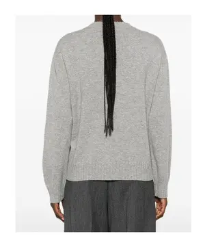 Fabiana Filippi Ribbed Hem Knitted Sweater - Gray