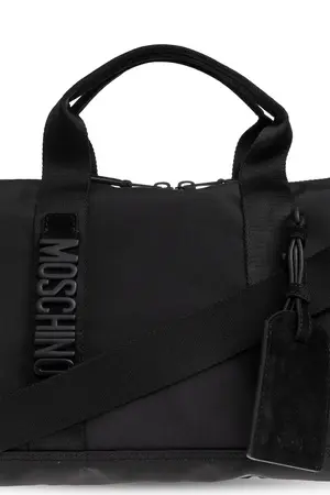 Moschino Detailed Top Handle Luggage Bag