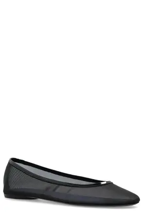 LANVIN Sheer Panel Ballet Flats