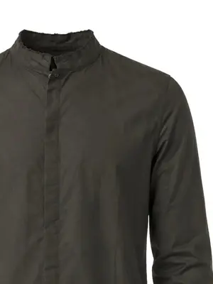 THOM KROM Raw-edge Band-collar Shirt