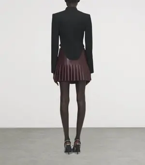 Alexander McQueen Wool Embroidered Floral Cropped Jacket