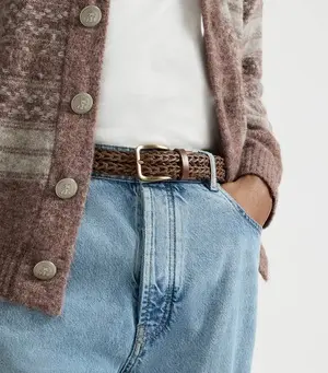 Brunello Cucinelli Leather Braided Belt