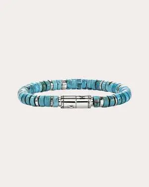 John Hardy 8mm Turquoise Heishi Bracelet - Silver