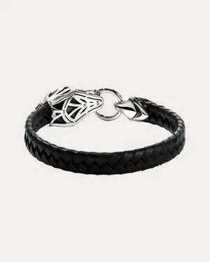 John Hardy Blue Sapphire Naga Leather Bracelet