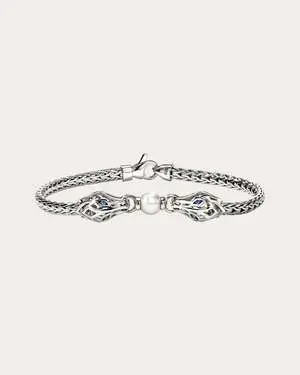 John Hardy Sapphire & Cultured Pearl Naga Bracelet - Silver
