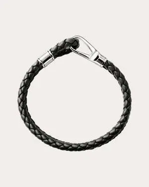 John Hardy Leather Double Hook Clasp Bracelet