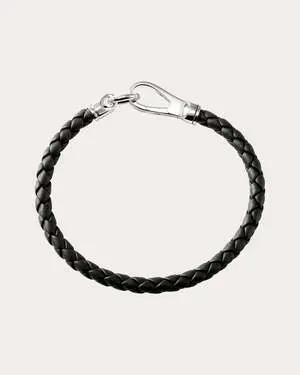 John Hardy Leather Slim Hook Clasp Bracelet