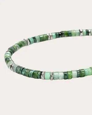 John Hardy Emerald & Malachite Heishi Bracelet