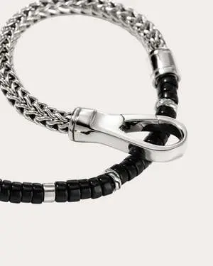 John Hardy Onyx Heishi Chain Bracelet