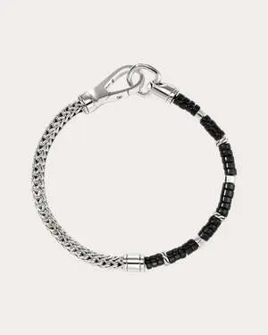 John Hardy Onyx Heishi Chain Bracelet