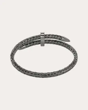 John Hardy Diamond Blackened Spear Pavé Flex Cuff