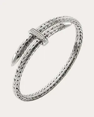 John Hardy Diamond Spear Pavé Flex Cuff