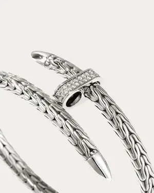 John Hardy Diamond Spear Pavé Flex Cuff