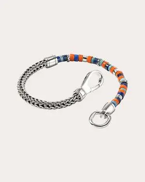 John Hardy Lapis Lazuli & Turquoise Heishi Chain Bracelet