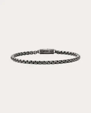 John Hardy 3.7mm Blackened Box Chain Bracelet - Silver